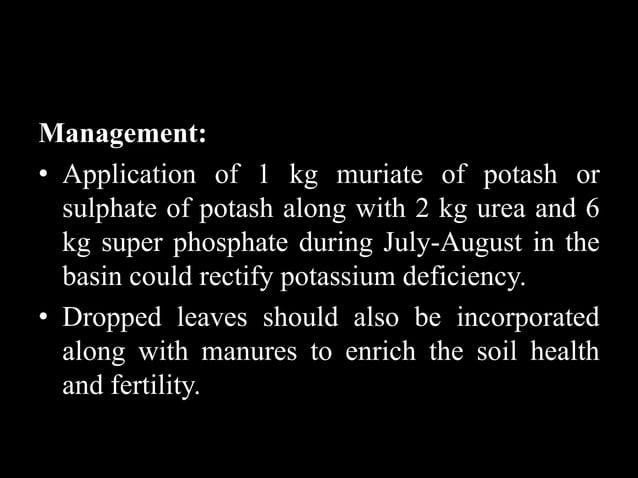 Deficiency diseases of mango | PPTX | Blood Disorders | Diseases and ...