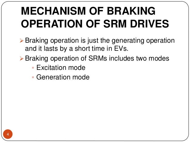 Braking Operation of SRM Drives