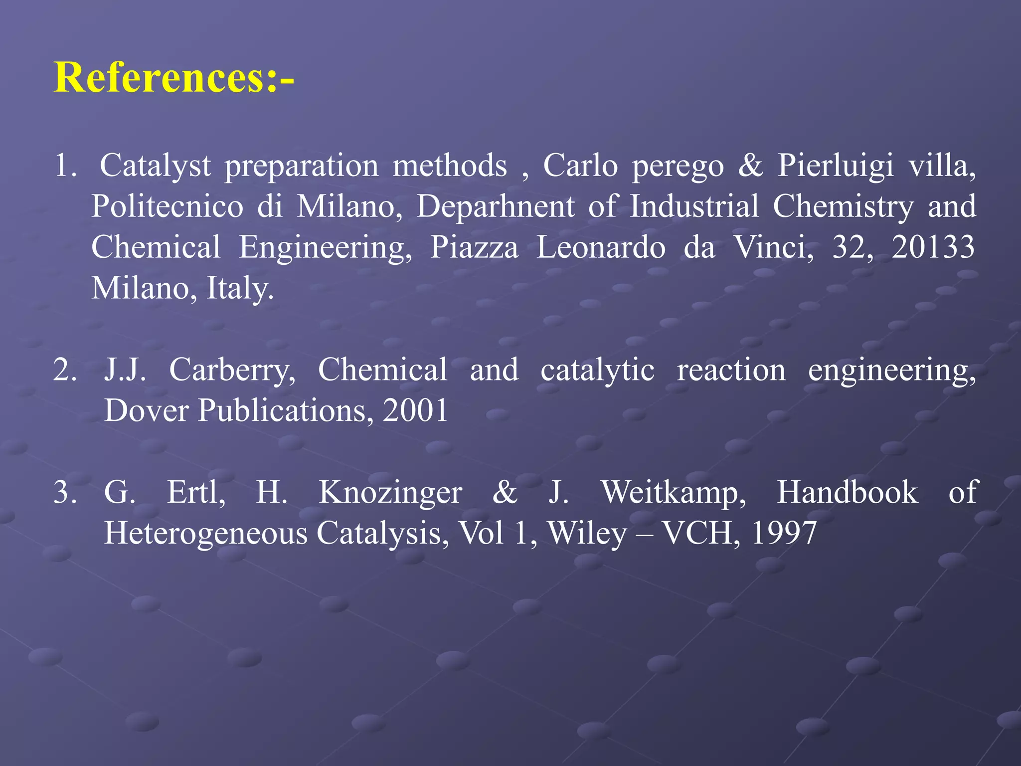 Catalyst preparation methods | PPTX | Chemistry | Science