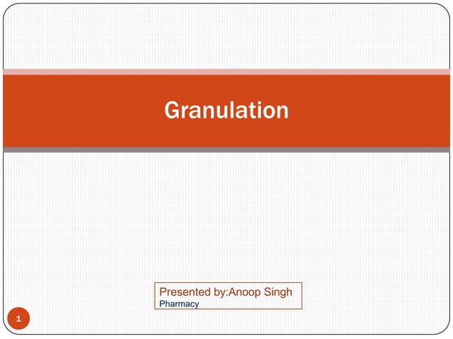 Tablet granulation ppt | PPTX