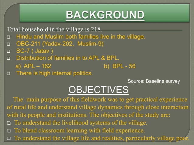 VILLAGE PROFILE AND MICRO PLANNING, Etah, Uttar Pradesh | PPTX ...