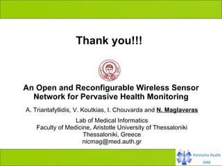 An Open And Reconfigurable Wireless Sensor Network For Pervasive Health ...