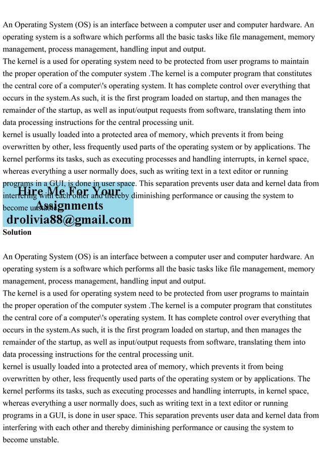 An Operating System (OS) is an interface between a computer user and.pdf | Operating Systems ...