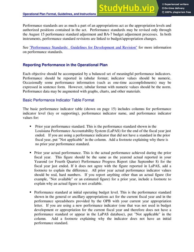 An Operational Plan | PDF