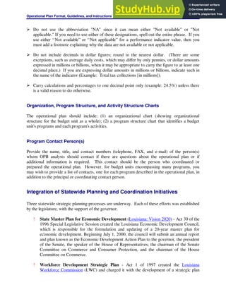 An Operational Plan | PDF