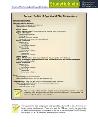 An Operational Plan | PDF