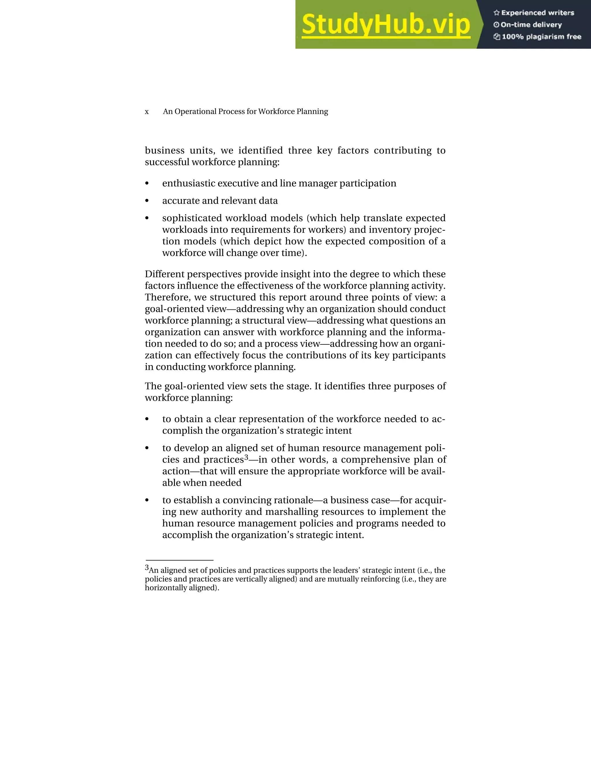 An Operational Process For Workforce Planning | PDF