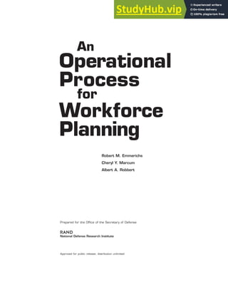 An Operational Process For Workforce Planning | PDF