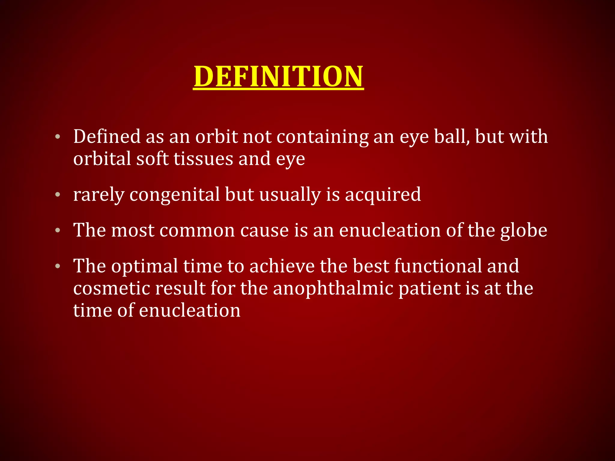 Anophthalmic socket | PPT
