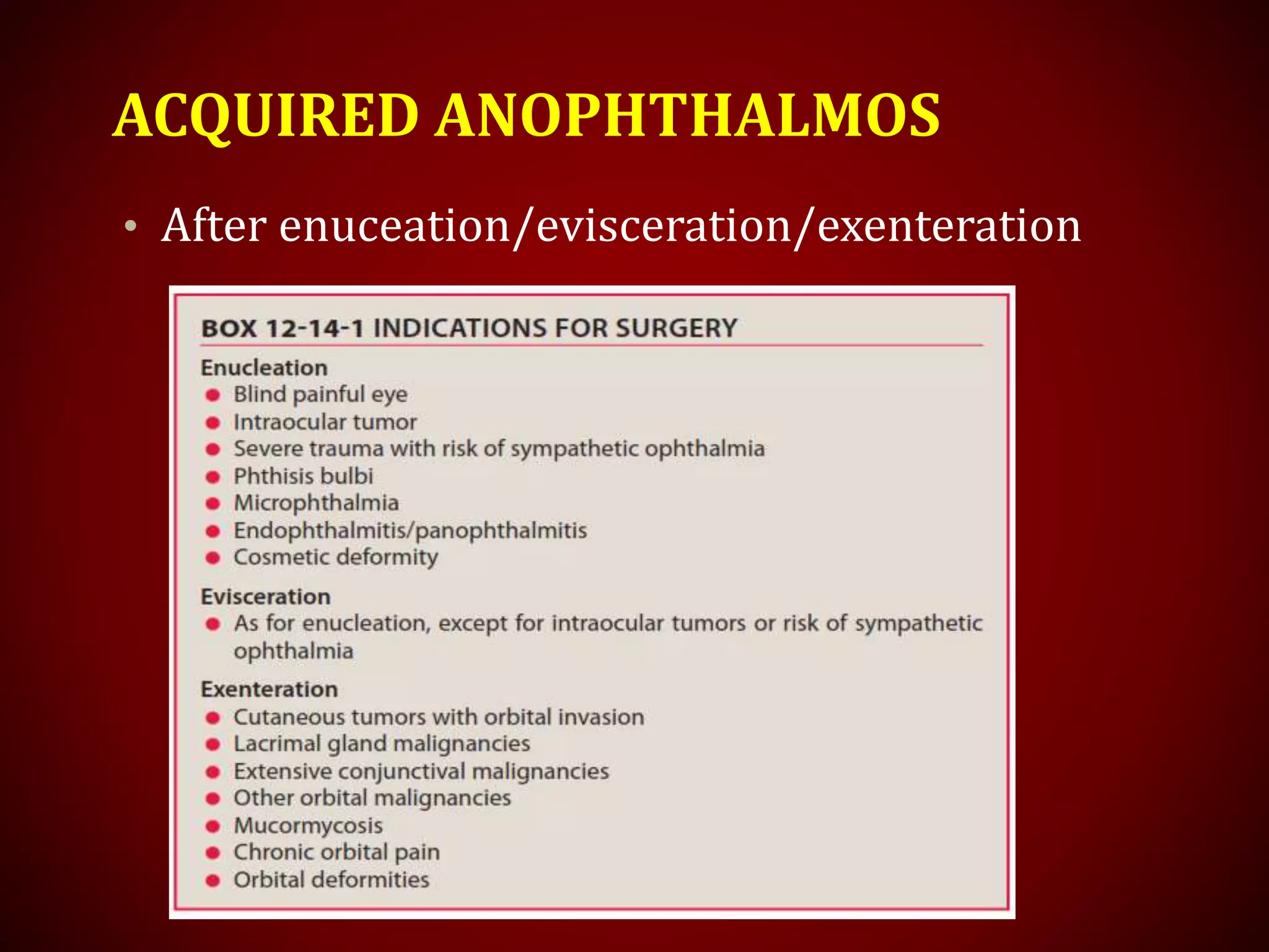 Anophthalmic socket | PPT