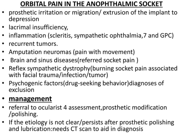 Anophthalmic socket | PPT
