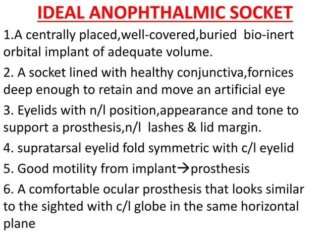Anophthalmic socket | PPT