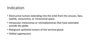 Anophthalmic socket (evisceration, enucleation, exenteration) | PPTX