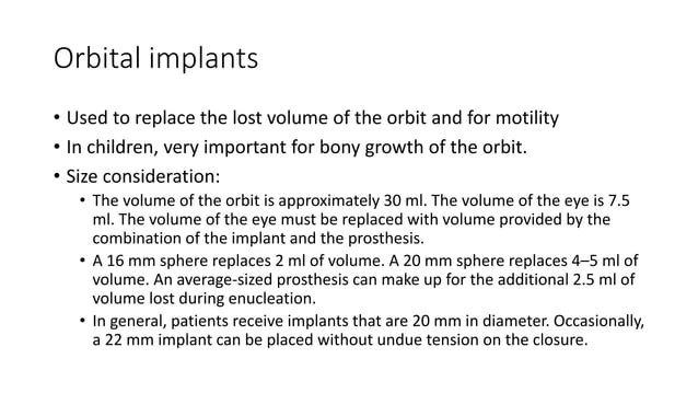 Anophthalmic socket (evisceration, enucleation, exenteration) | PPTX ...