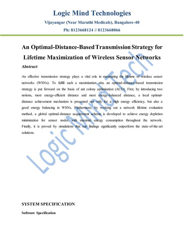 An optimal distance-based transmission strategy for lifetime maximization of wireless sensor ...