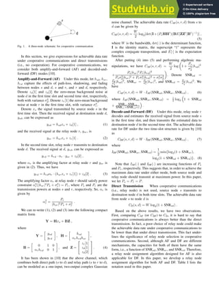 An Optimal Algorithm For Relay Node Assignment In Cooperative Ad Hoc Networks | PDF | Computer ...