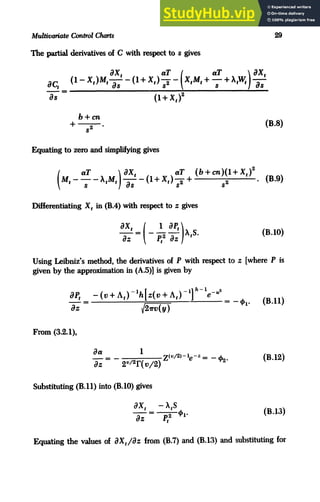 An Optimal Design Of Multivariate Control Charts In The Presence Of Multiple Assignable Causes | PDF