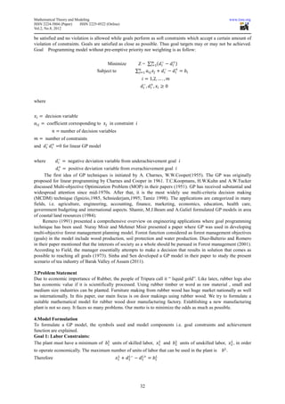 An optimal model using goal programming for rubber wood door ...