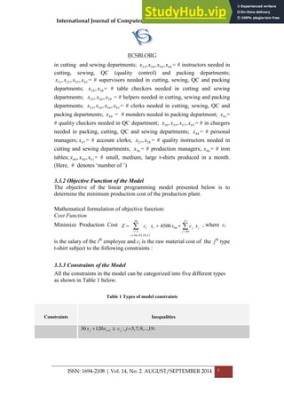 An Optimal Solution To The Linear Programming Problem Using Lingo Solver A Case Study Of An ...