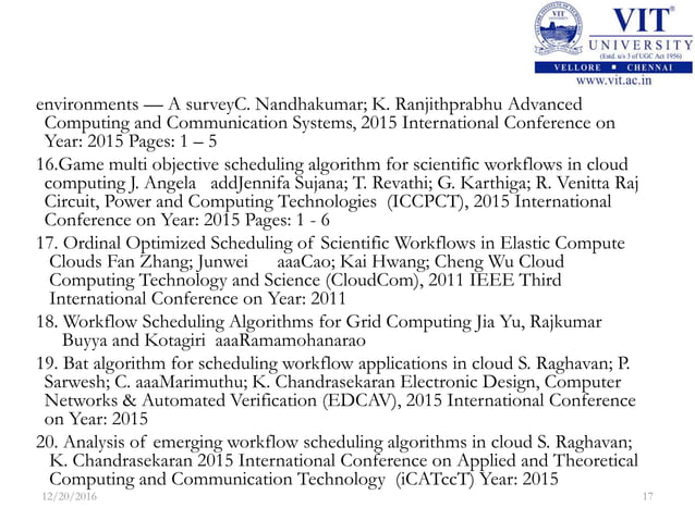 An optimized scientific workflow scheduling in cloud computing | PPTX | Cloud Computing | Internet