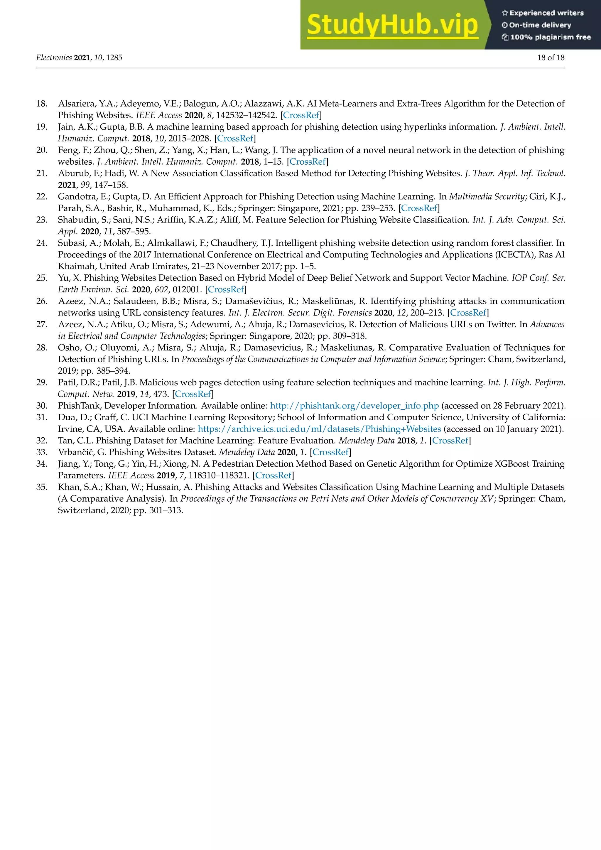 An Optimized Stacking Ensemble Model For Phishing Websites Detection Pdf