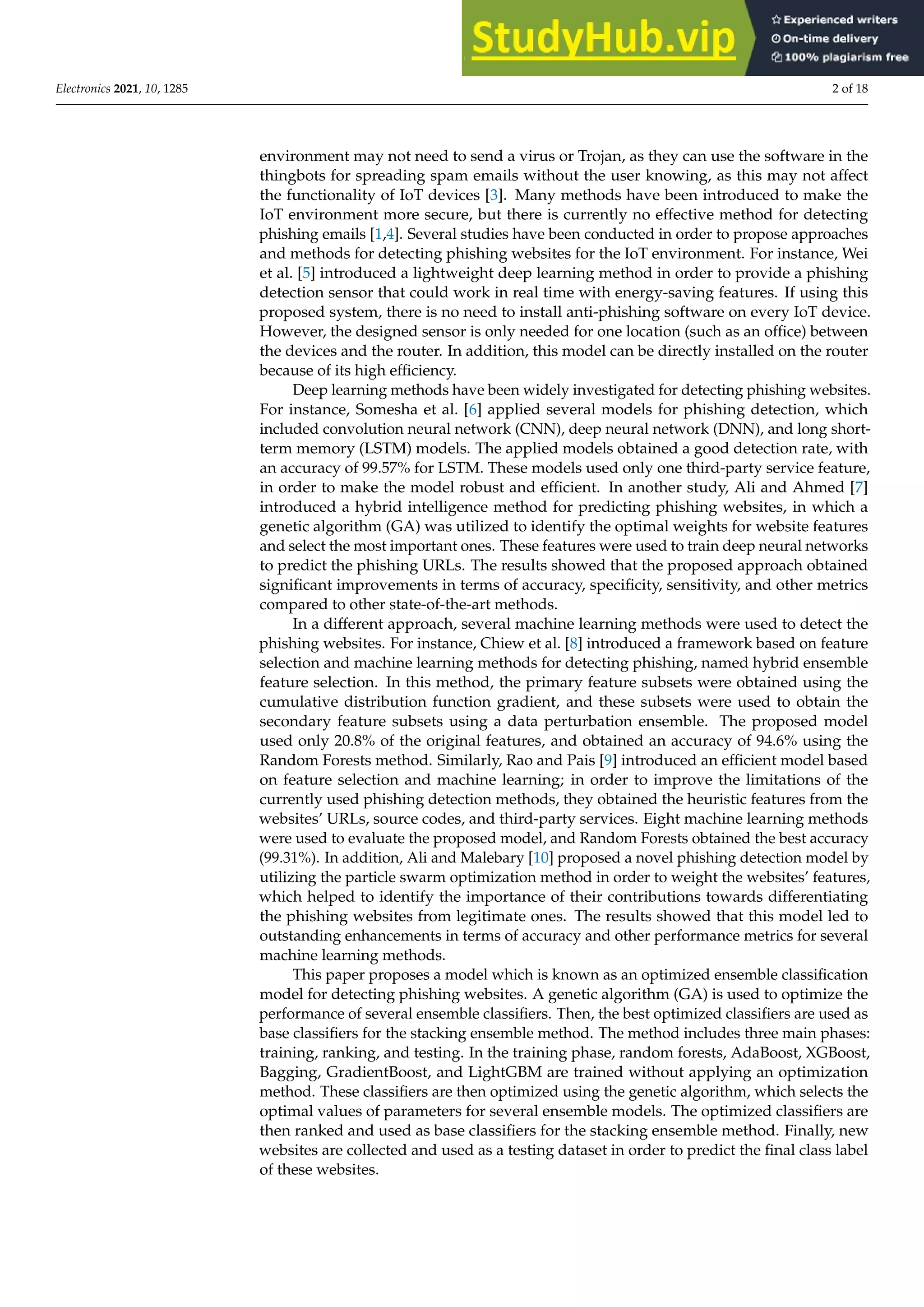 An Optimized Stacking Ensemble Model For Phishing Websites Detection Pdf