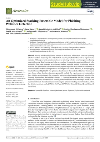 An Optimized Stacking Ensemble Model For Phishing Websites Detection | PDF