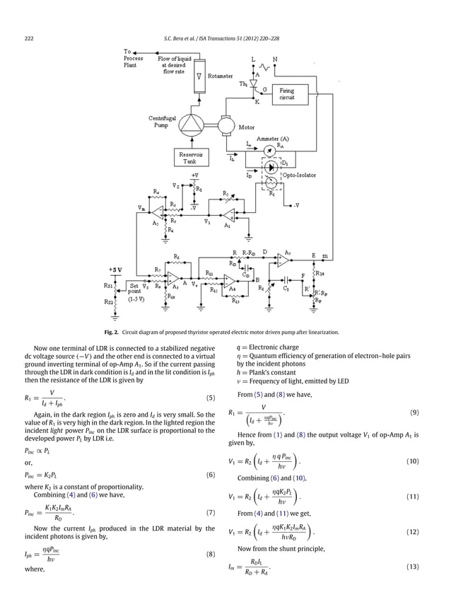 An opto isolator based linearization technique of a typical thyristor driven pump | PDF