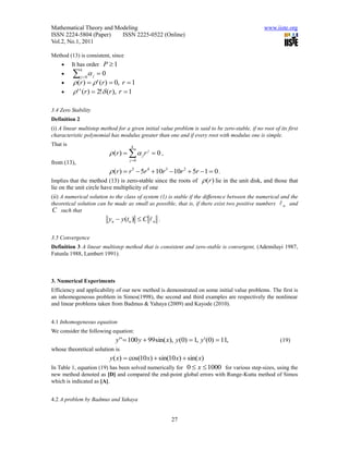 An order seven implicit symmetric sheme applied to second order initial value problems of ...