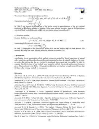 An order seven implicit symmetric sheme applied to second order initial value problems of ...