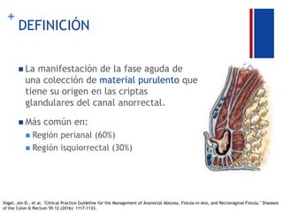 Absceso y fístula anorrectal | PPTX