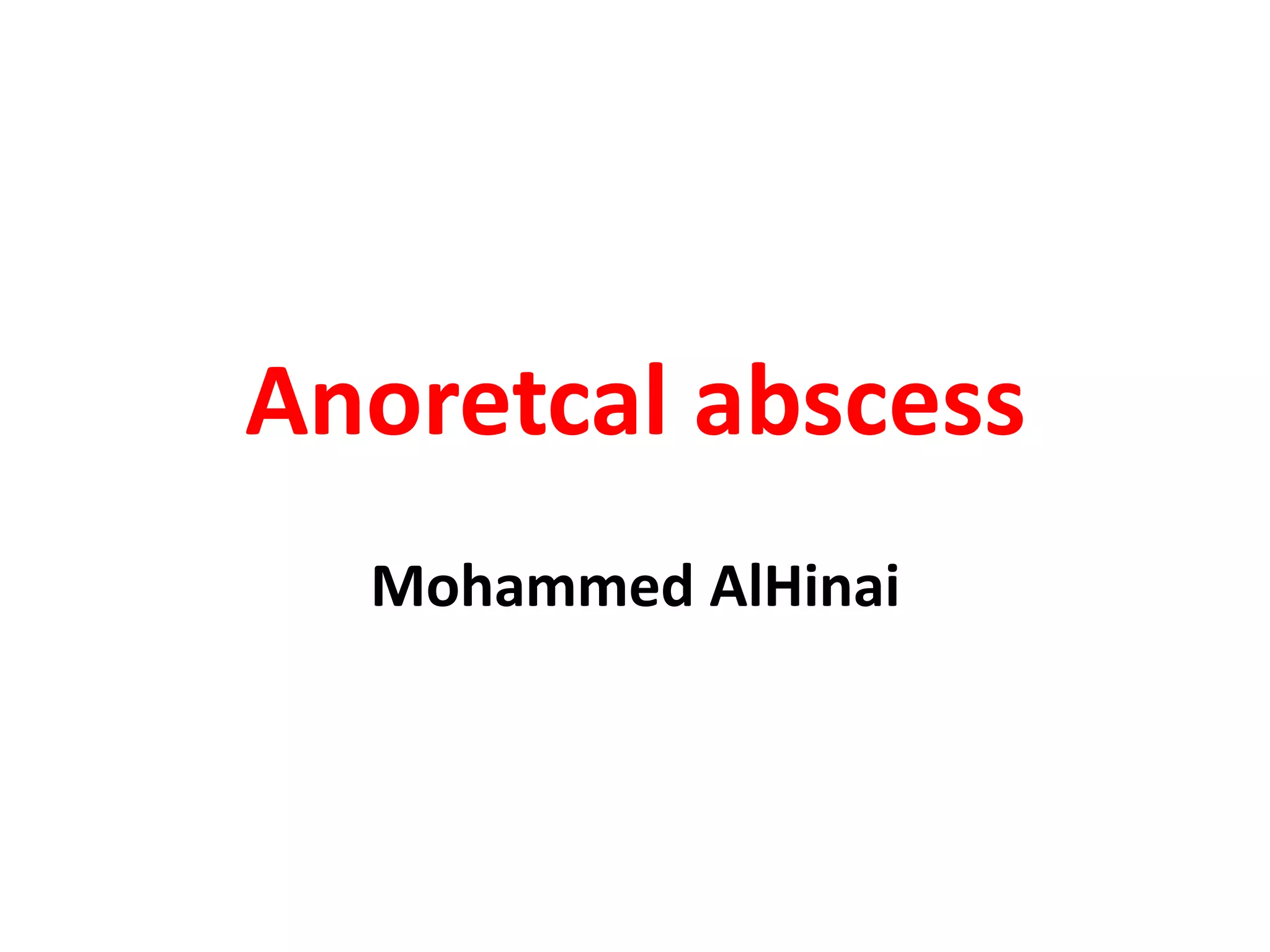 Anorectal abscess | PDF