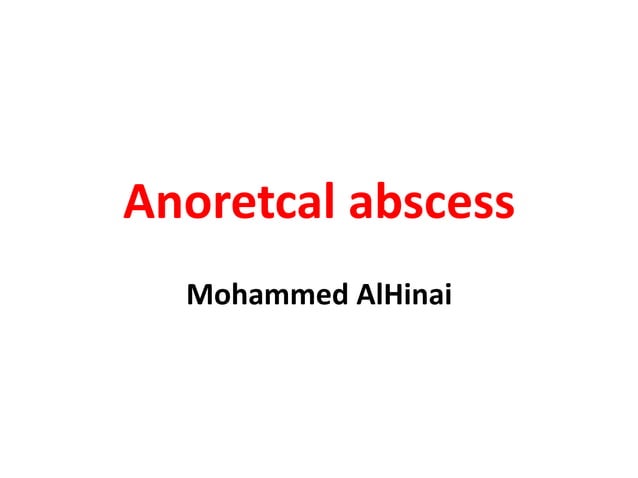Anorectal abscess | PDF