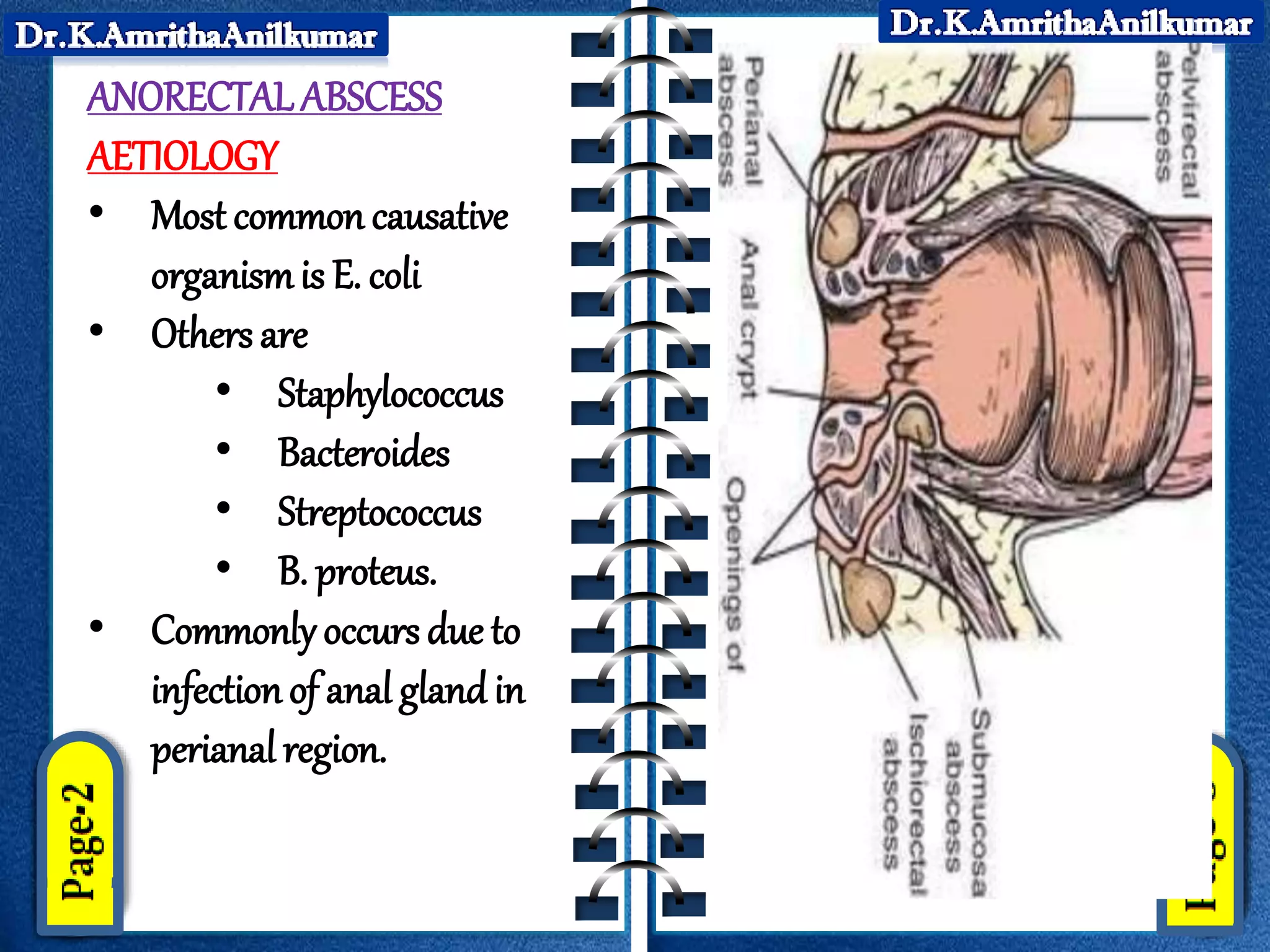 Anorectal abscess by Dr.K.AmrithaAnilkumar | PPT