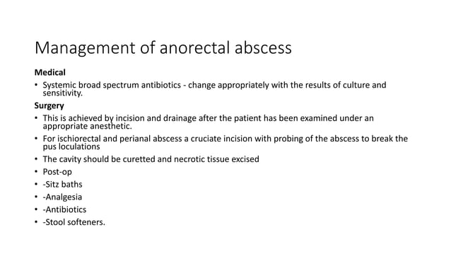 ANORECTAL ABSCESS.pptx | Digestive Disorders | Diseases and Conditions