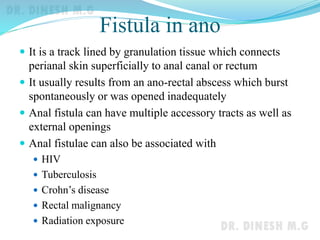 Anorectal abscess & Anal fistulae | PPTX