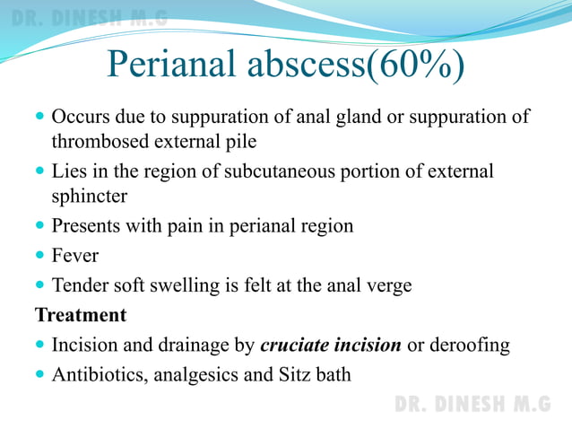 Anorectal abscess & Anal fistulae | PPT