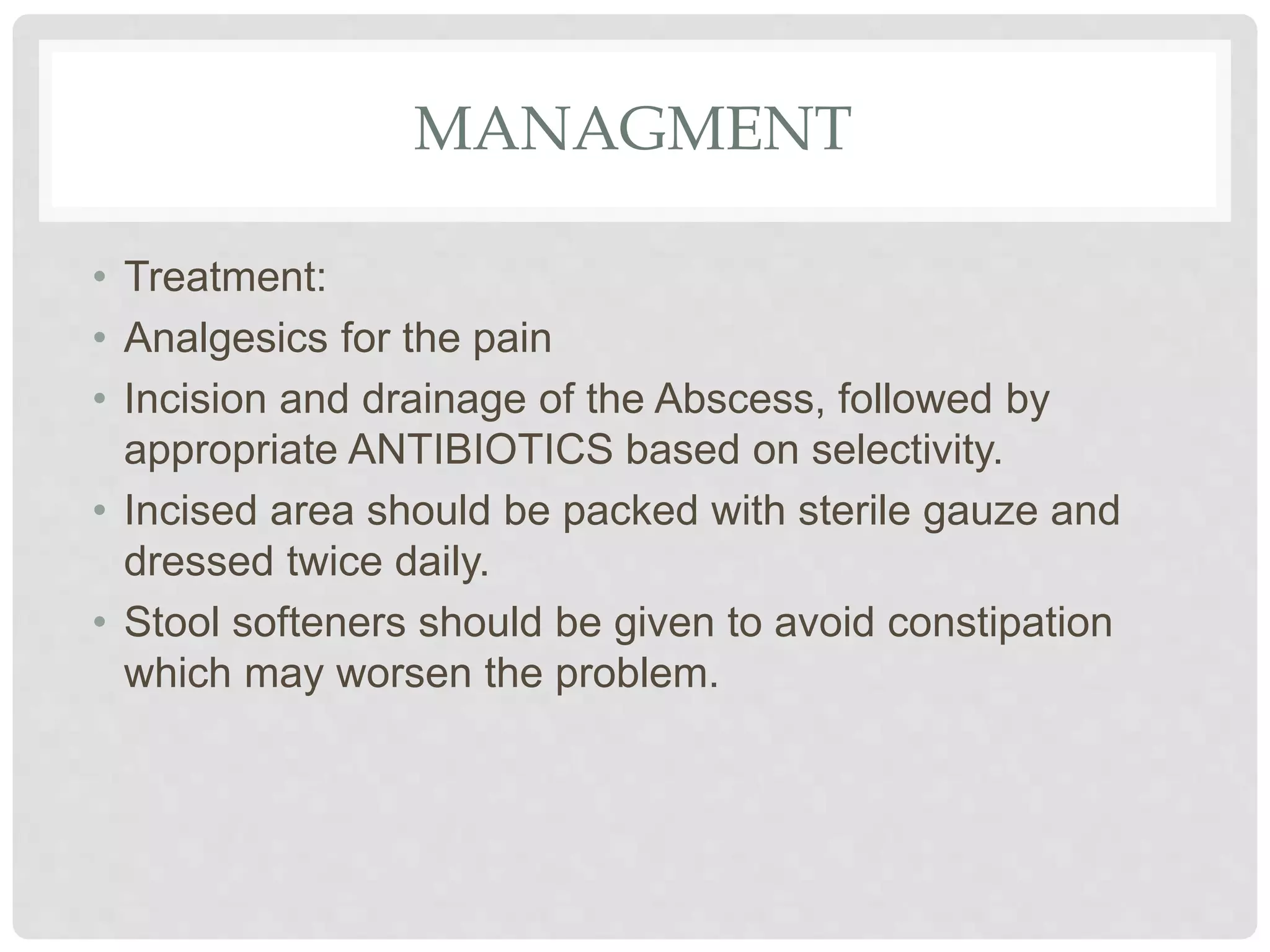 Anorectal abscess lecture note | PPTX