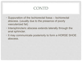 Anorectal abscess lecture note | PPTX