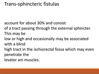 AnoRectal fissure,Abscess &fistula | PPTX