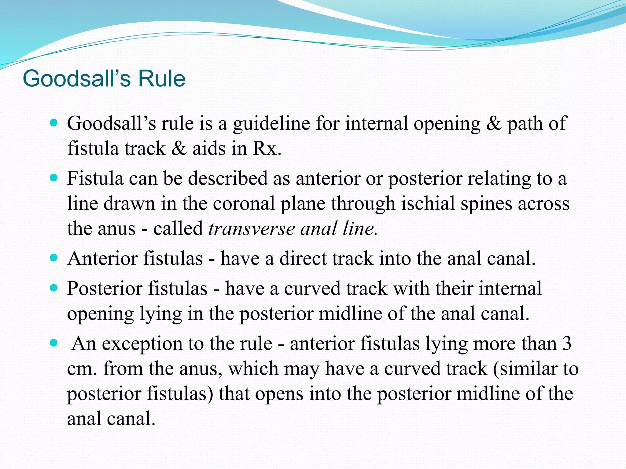 Anorectal fistula | PPTX