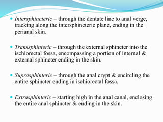 Anorectal fistula | PPTX