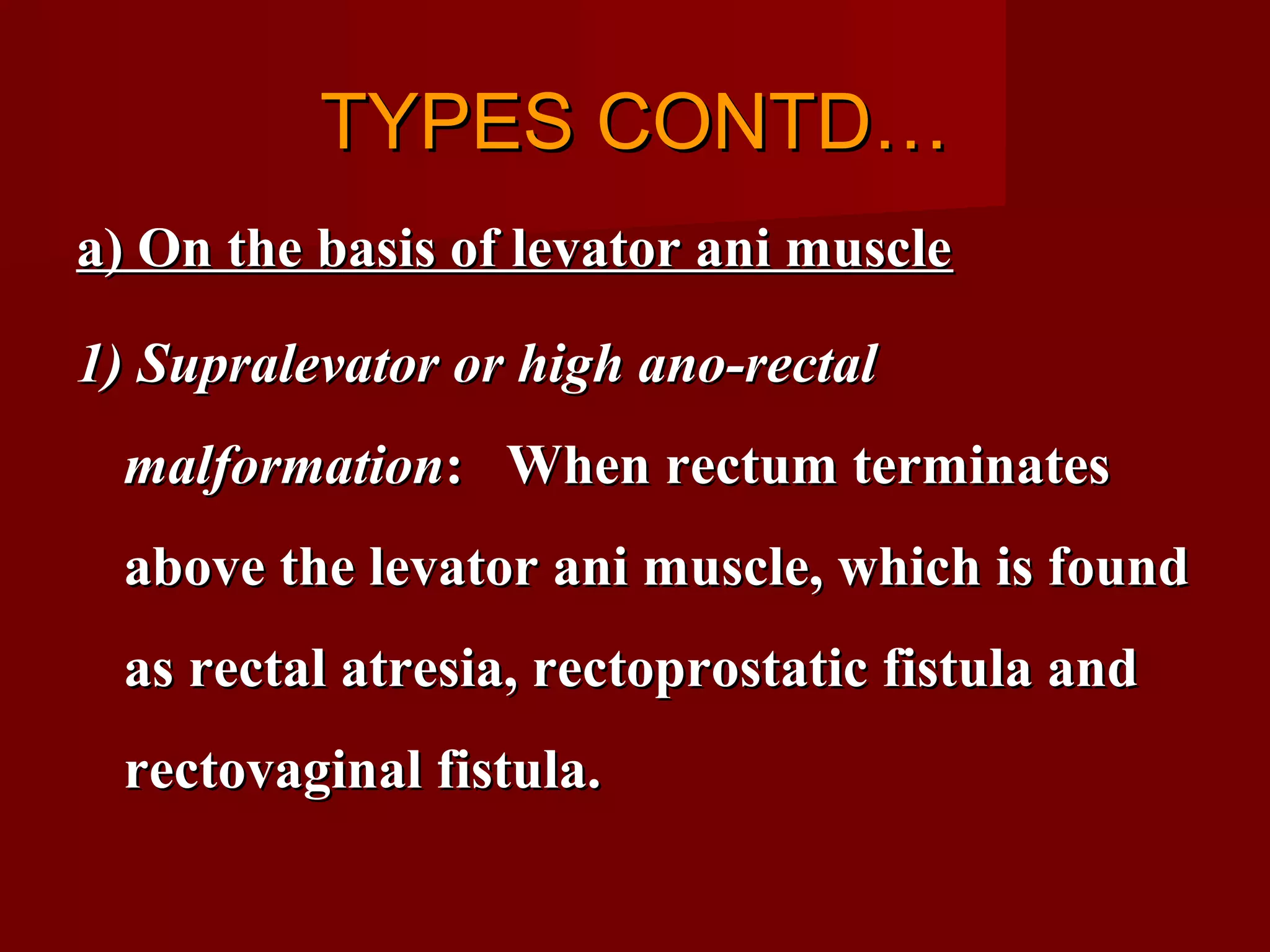 Anorectal malformation | PPT