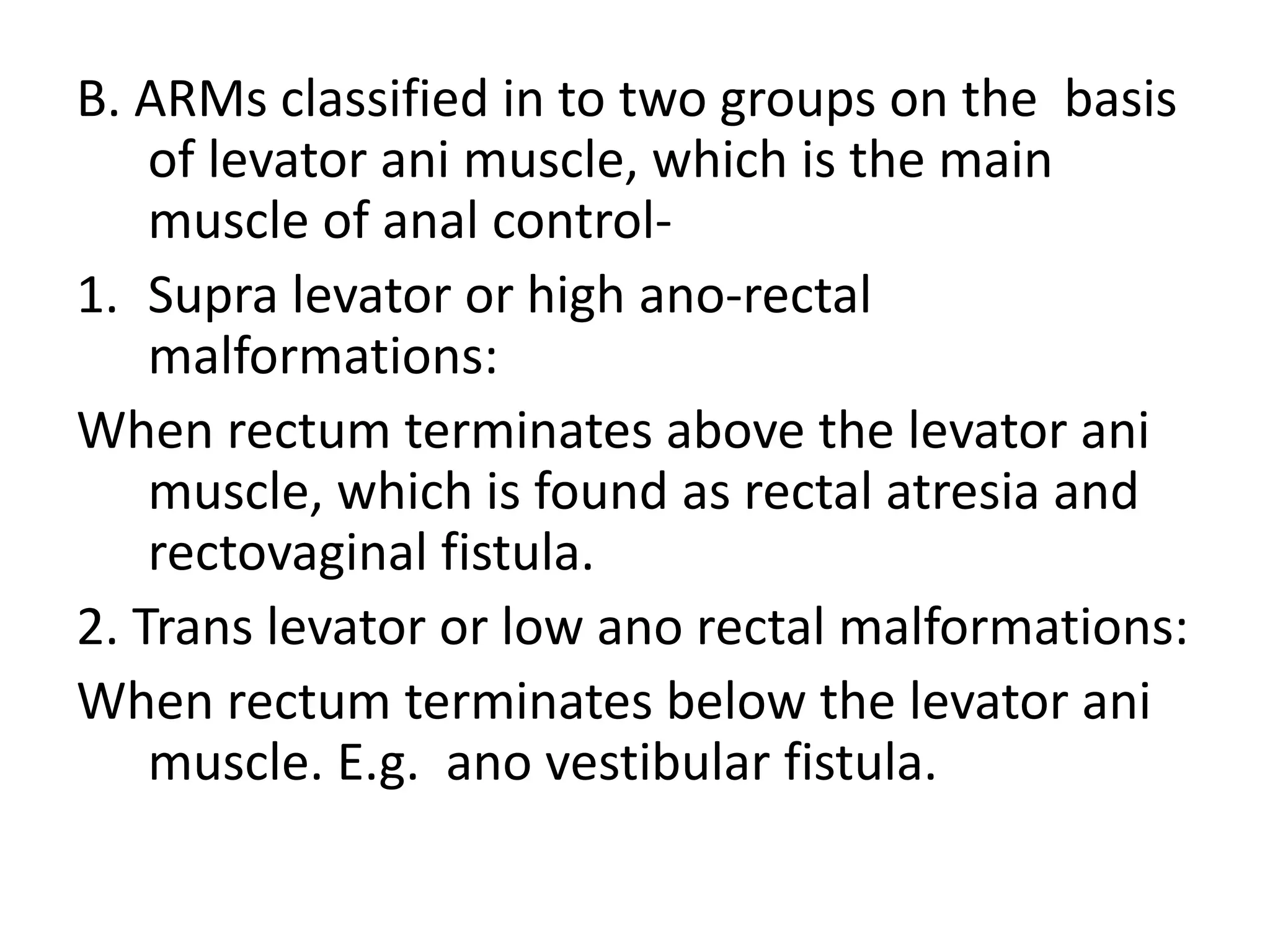 Anorectal malformation | PPTX
