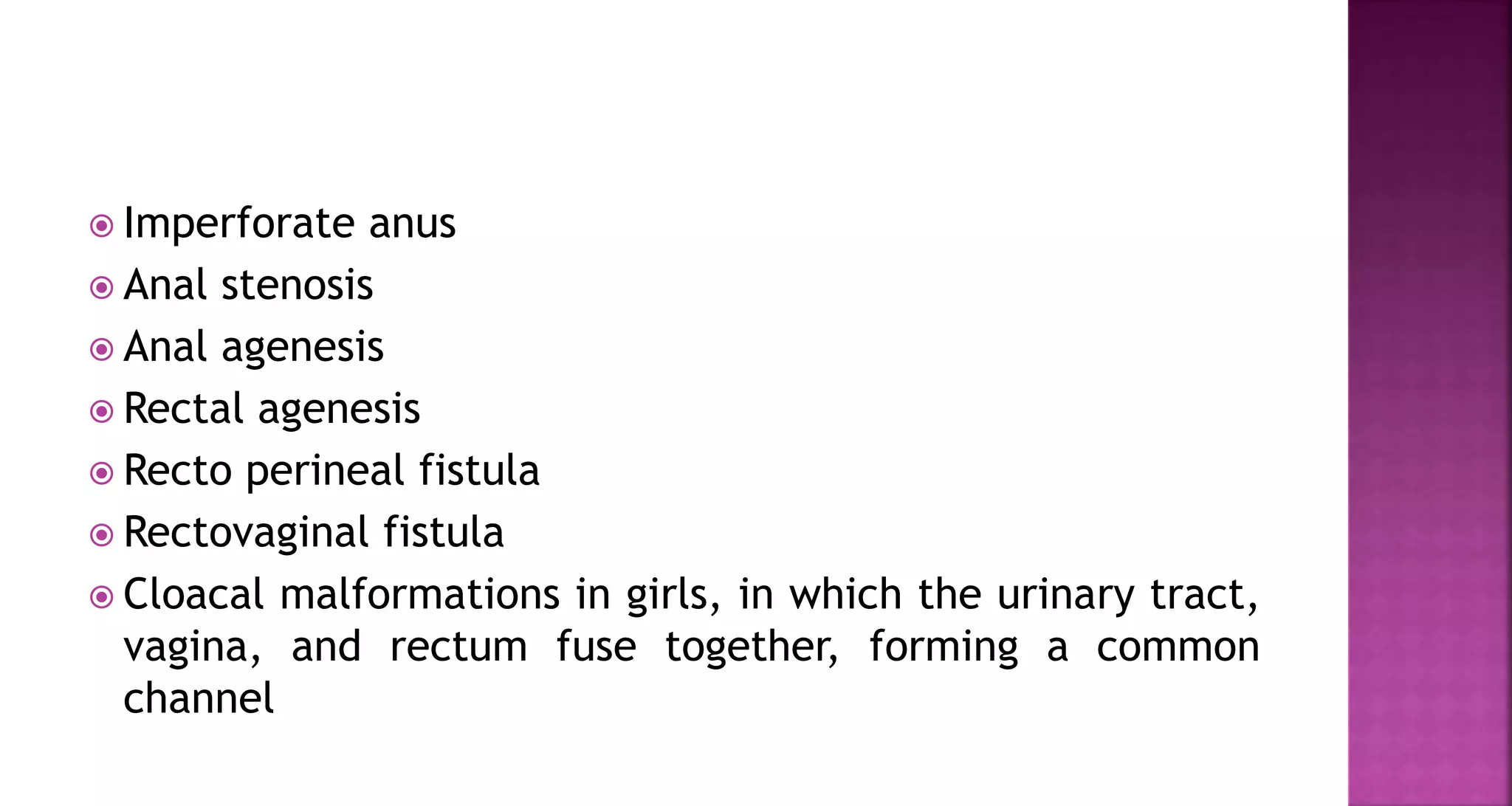 Anorectal malformation | PPTX