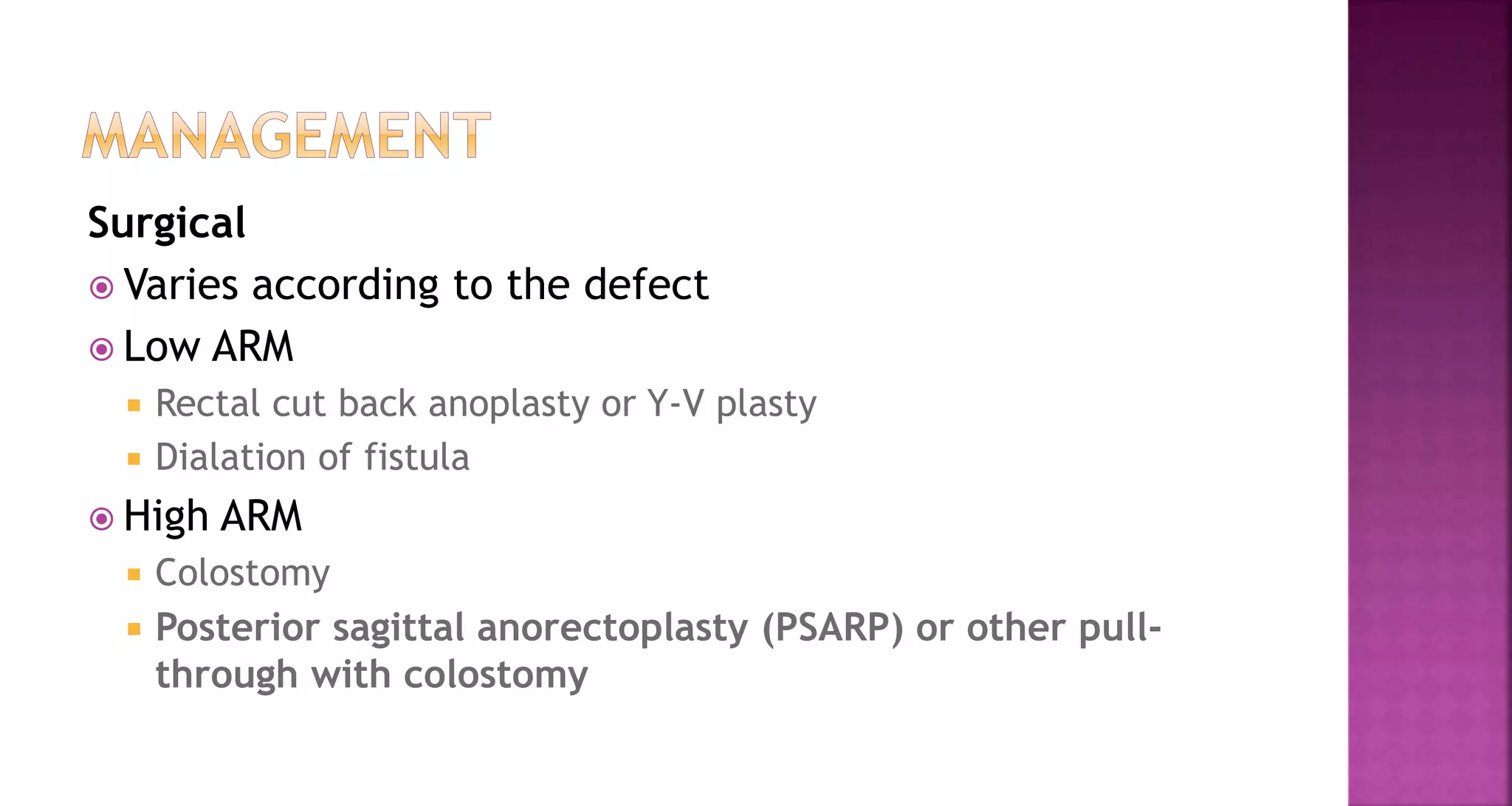 Anorectal malformation | PPTX