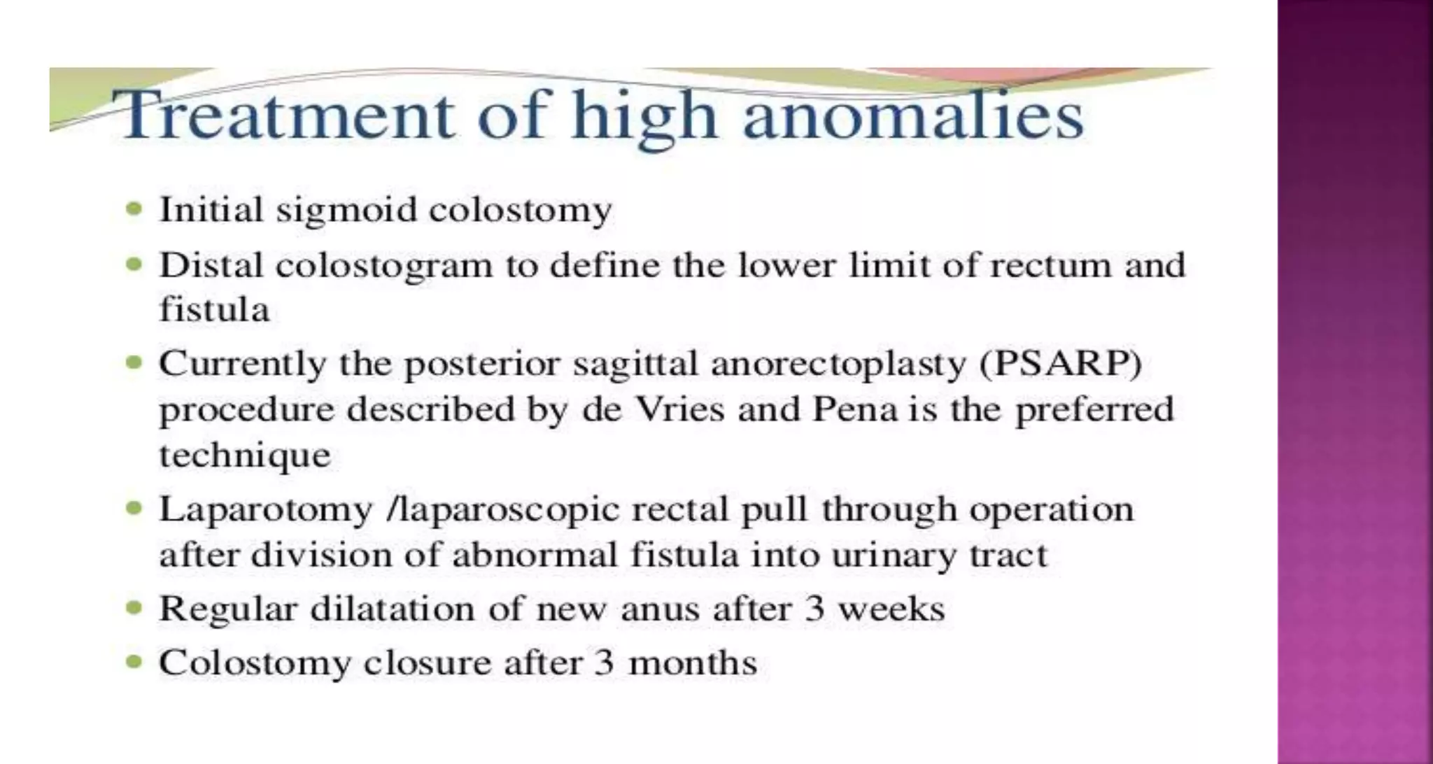 Anorectal malformation | PPTX