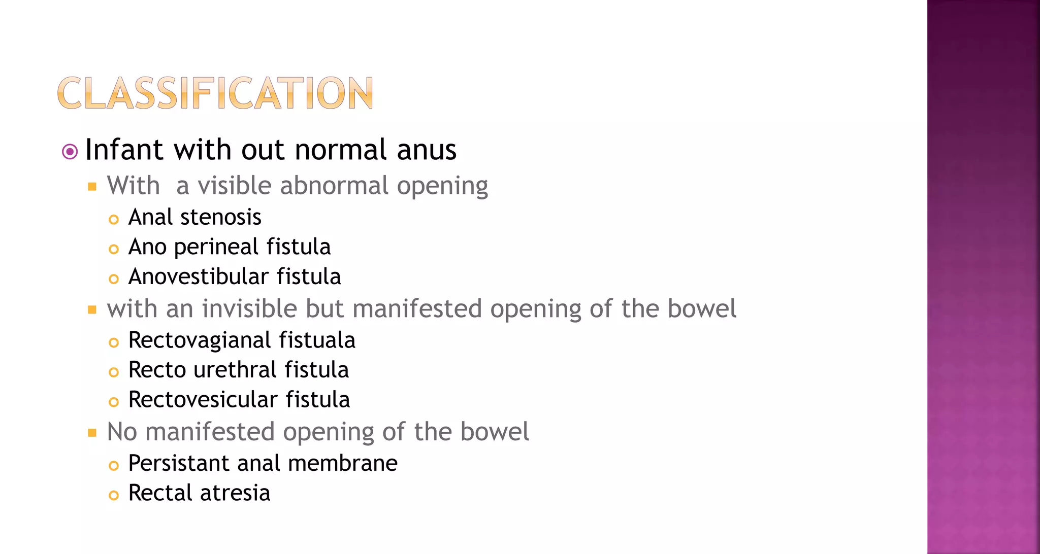 Anorectal malformation | PPTX