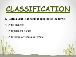 Anorectal malformation | PPTX