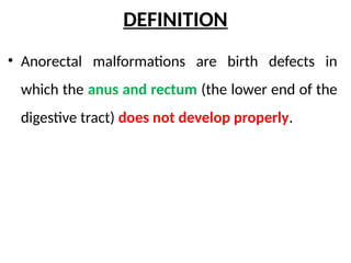 anorectal malformation. pptx | PPTX
